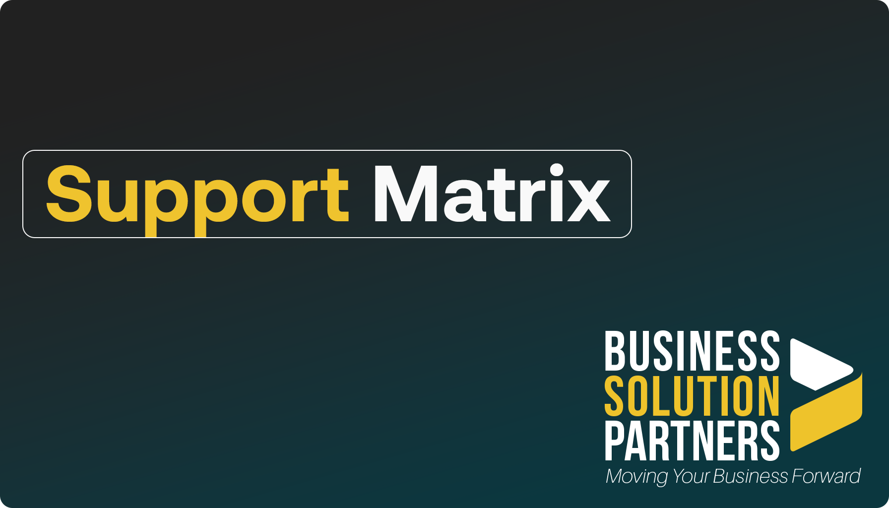 BSP's NetSuite Support Service Matrix